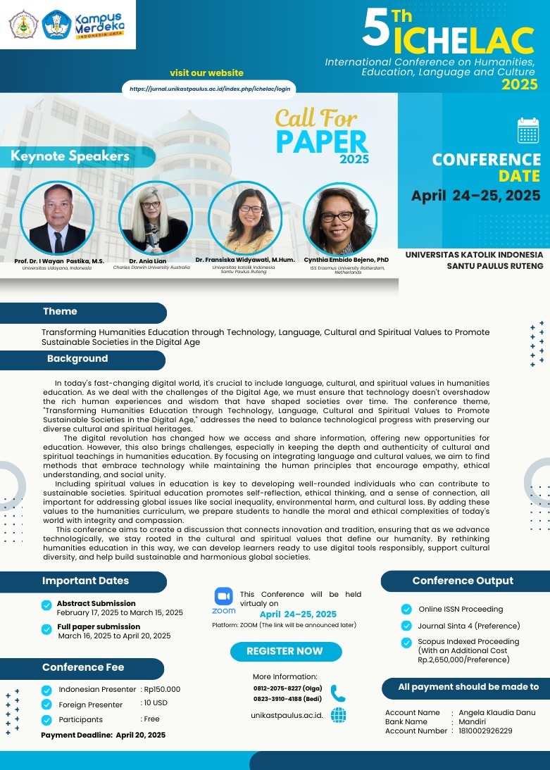 UNIKA Santu Paulus Ruteng Akan Gelar 5th ICHELAC, Bahas Transformasi ...